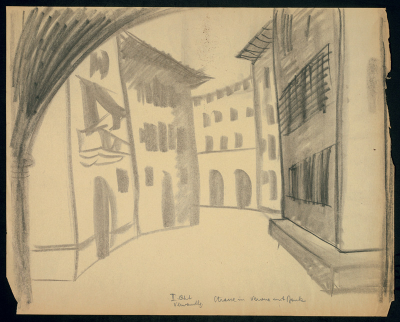 Stage Set for "Romeo and Juliet" : Act II.: Street in Verona - The ...