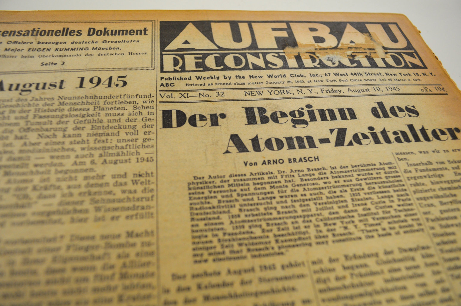 Aufbau: New York, NY, 1934–2004 - Leo Baeck Institute