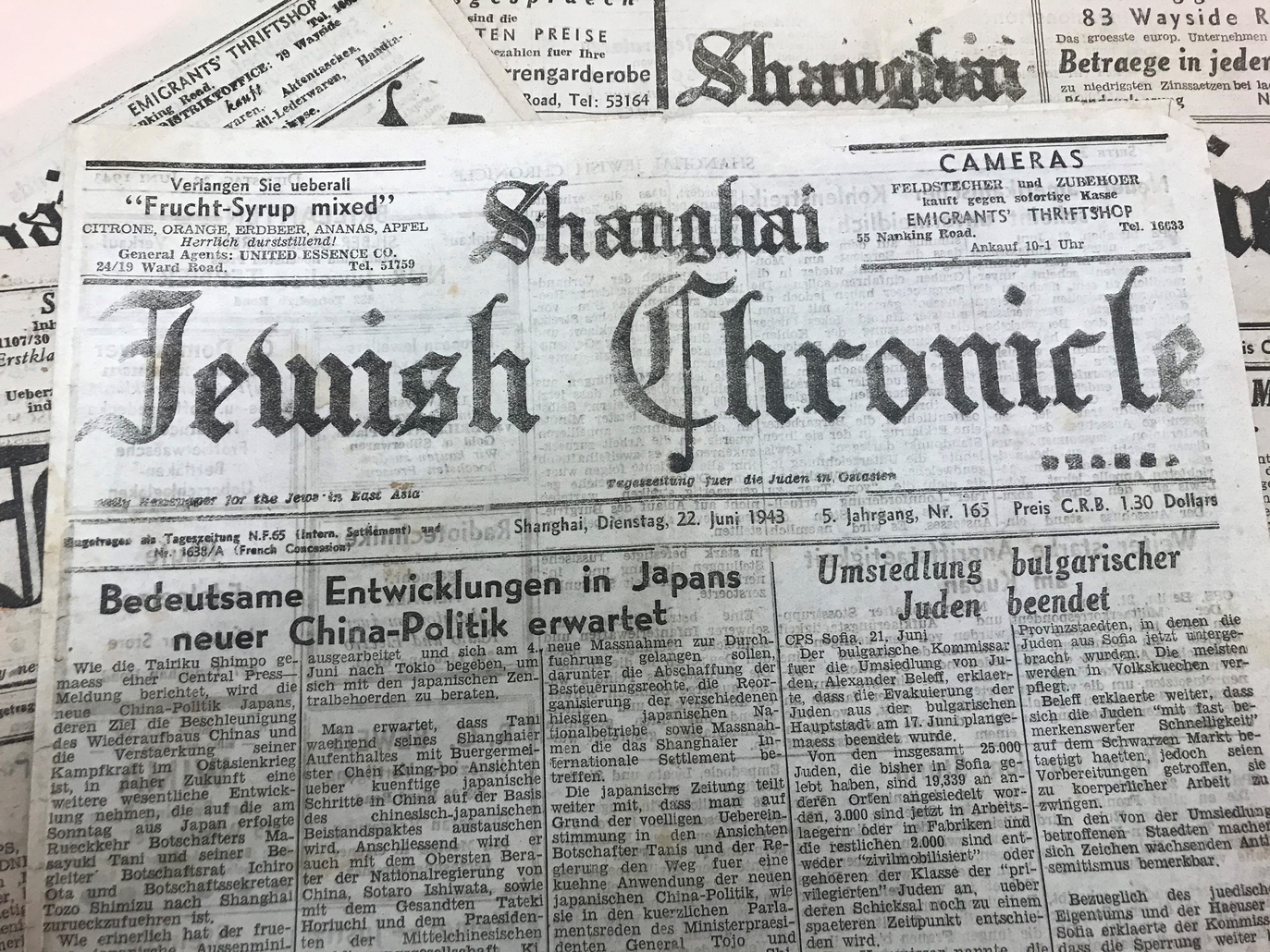Jewish News and Community in Shanghai: Newspapers and Journals for ...