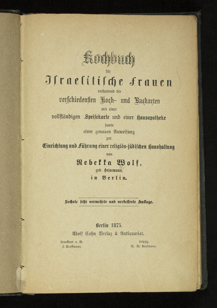 A German Breakfast from 1896 - Leo Baeck Institute